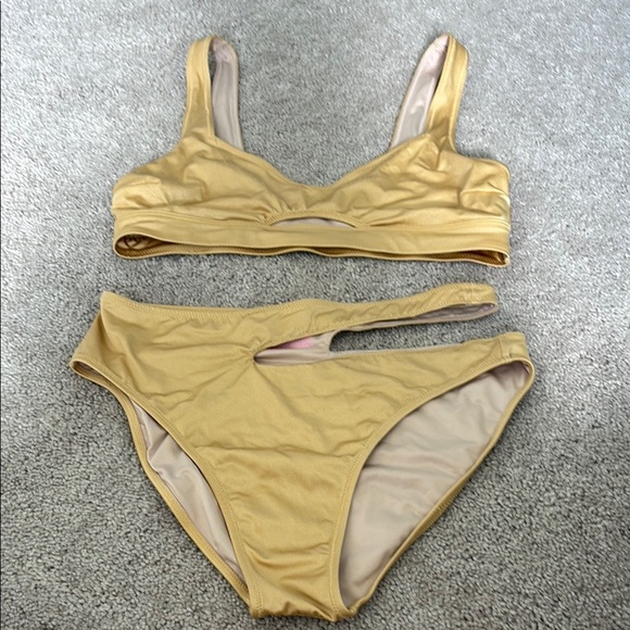 Victoria's Secret | Swim | Gold Womens Swimwear Set Vs | Poshmark